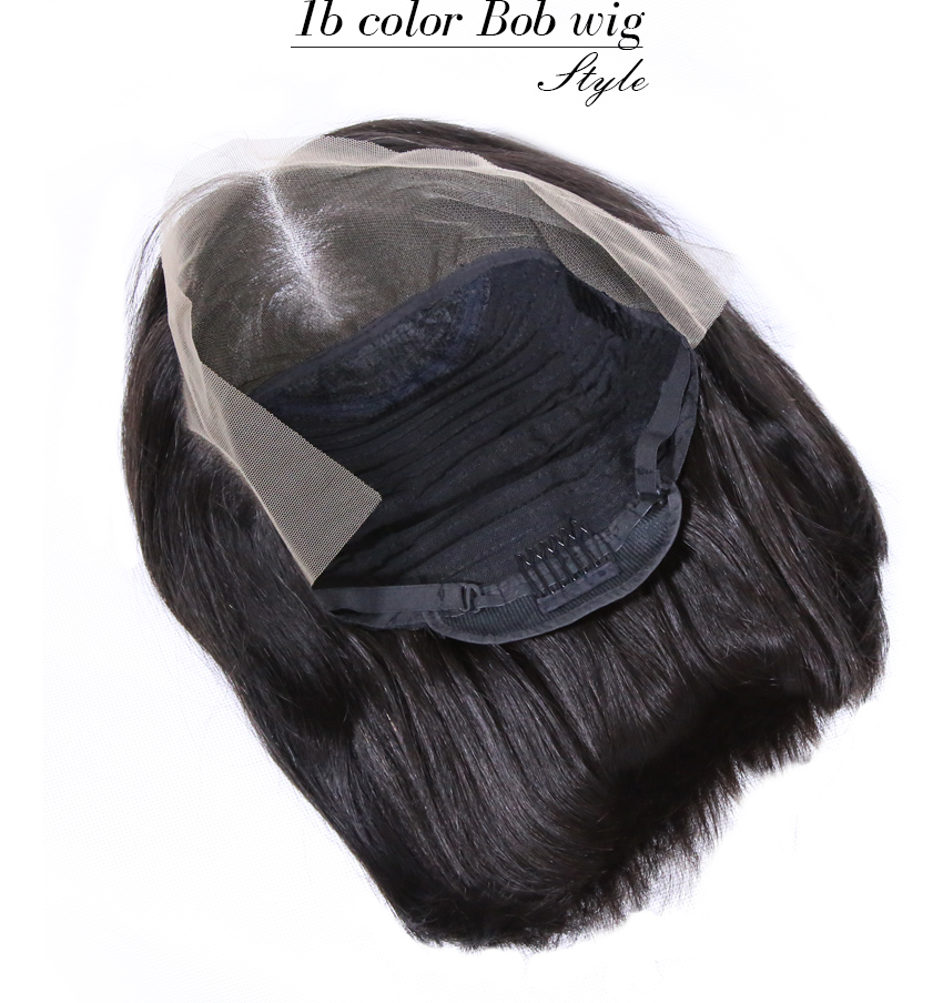 100% Human Hair Short Bobo Wigs For Black Women Frontal Lace Wig,BOB Wig