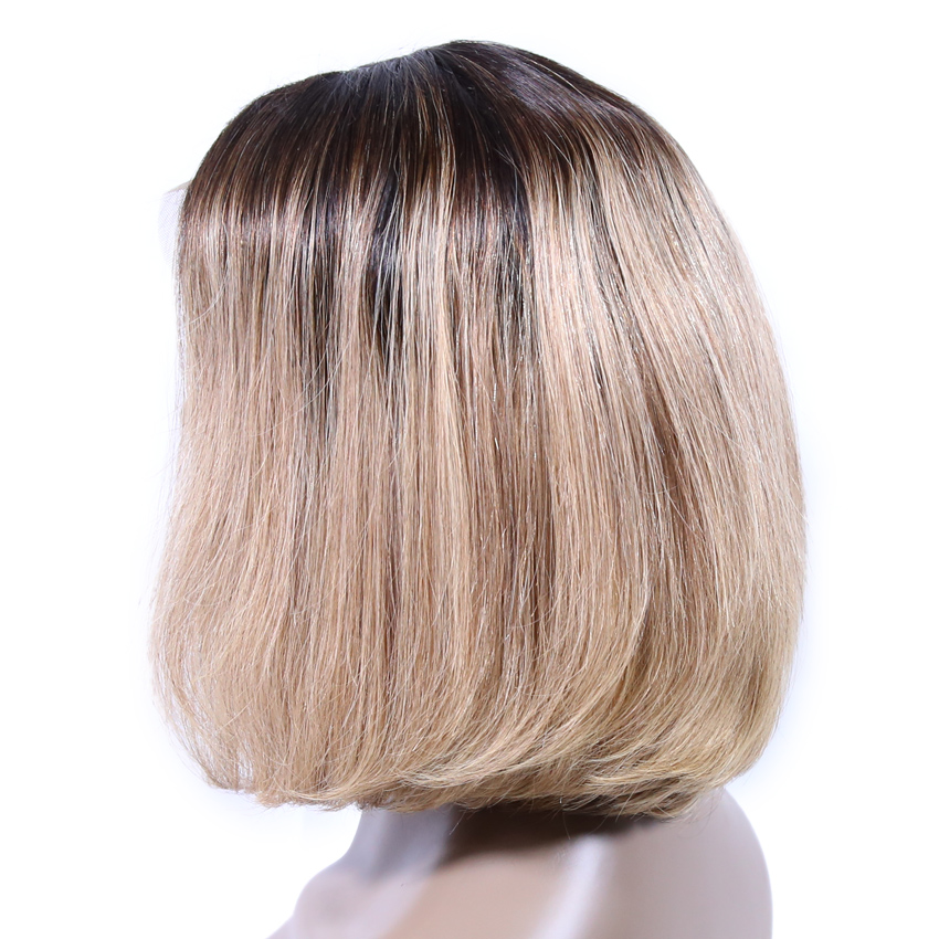 Hot Sale Bobo Frontal Lace Wigs Grade 10A #1b #27 Color Short Cut ...